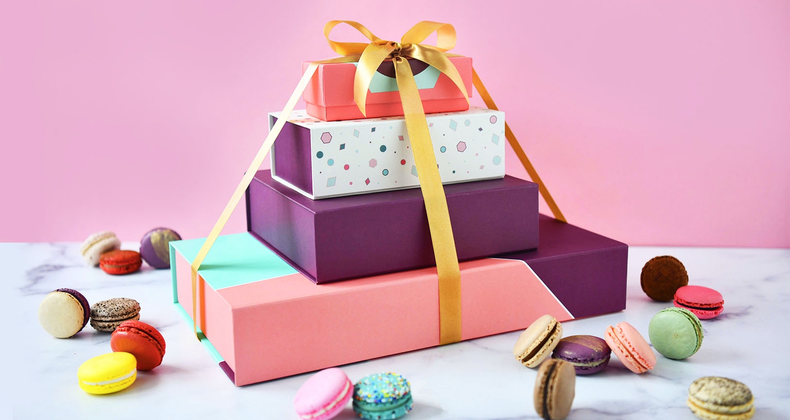 Assorted Macarons | Deep Green Large French Macaron Stack | Woops!